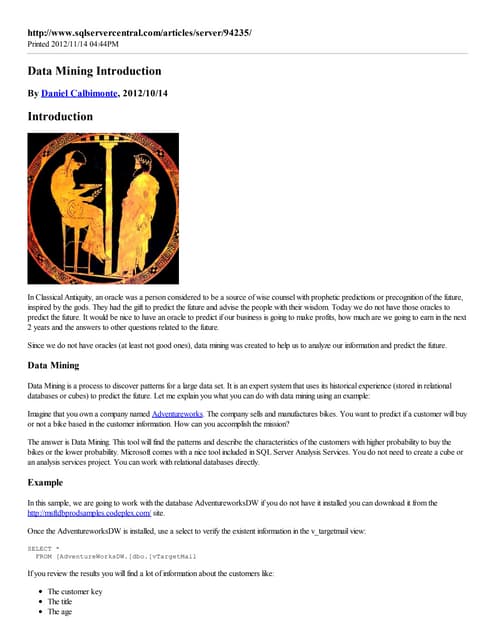 Data Mining Introduction Pdf
