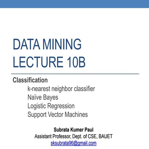 Data Mining Lecture10bpptx