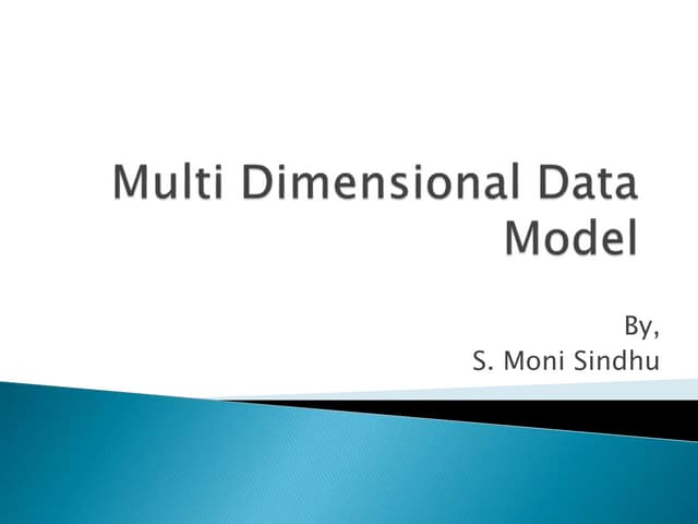 Multi Dimensional Data Model Pptx Databases Computer Software And Applications