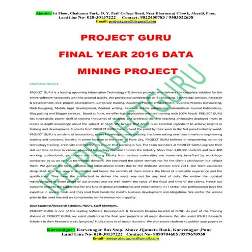 Data mining project list | PDF