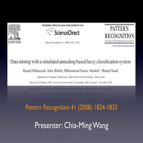 Data Mining With A Simulated Annealing Based Fuzzy Classification