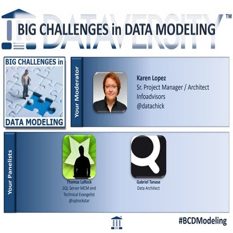 Big Challenges in Data Modeling: Data Modeling is Dead! Long Live Data Modeling! | PPT