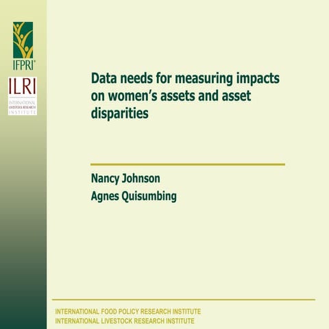 Data needs presentation nov 5 final | PDF