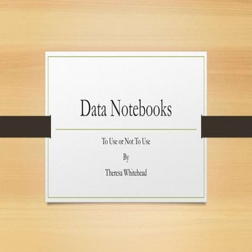 Data notebooks | PPT