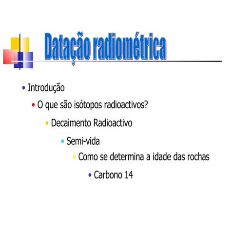 Dataçao Radiometrica | PPT