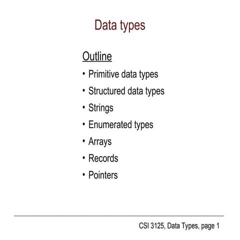 data of computer and type of value required to represent the actual ...
