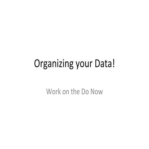 Data organization | PPT | Databases | Computer Software and Applications