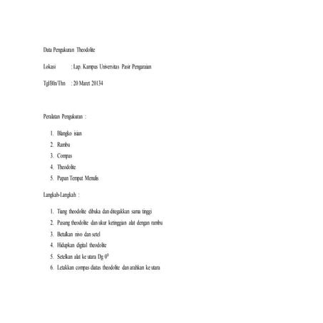 Pengukuran poligon tertutup | DOCX