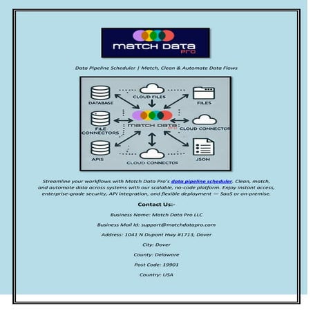 Data Pipeline Scheduler Match, Clean & Automate Data Flows.pdf