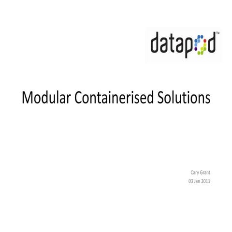 Datapod Modular Containerized Solution | PPTX