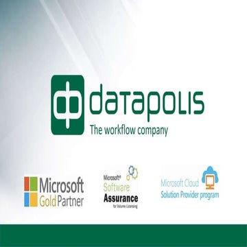 Datapolis Workflows Introduction | PPTX