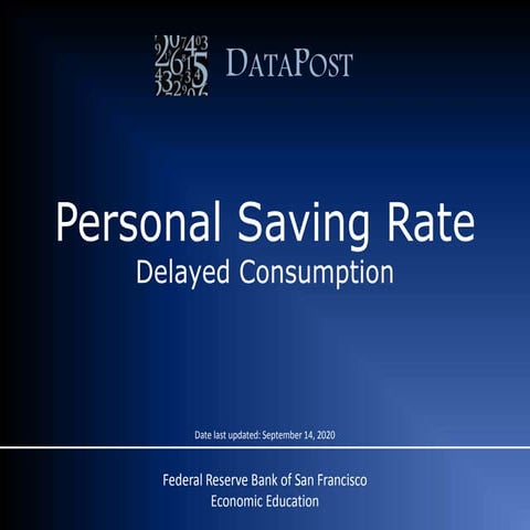 Personal Saving Rate: Delayed Consumption | PPTX | Economy | Business ...