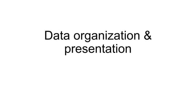 PRESENTATION OF STATISTICAL DATA | PPTX