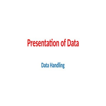 Data Presentation and Visualisation through stats | PPTX