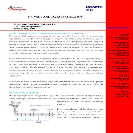 EU newsletter on Data Privacy | PDF