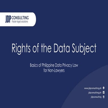 Data Privacy - Rights of the Data Subject | PDF