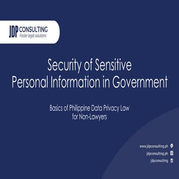 Data Privacy- Security of Sensitive Personal Information | PDF ...