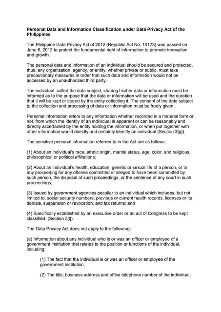 Data Privacy Act in the Philippines | PPTX | Law
