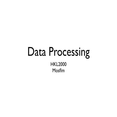 Data processing Lab Lecture | KEY
