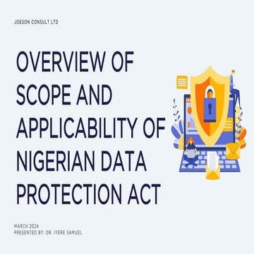 OVERVIEW OF NIGERIA DATA PROTECTION ACT 2014 | PPTX