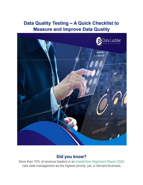 Data quality: From concept to report | PPT