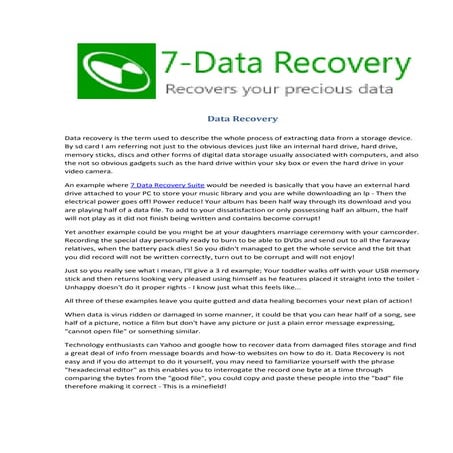 Data recovery | PDF