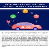 Data Roadmap For Tracking Electric Vehicle (EV) Programs | PDF