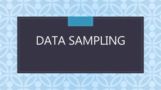 Introduction to Biostatistics and types of sampling methods | PPT