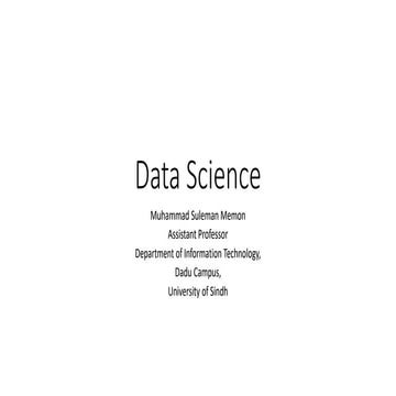 Introduction To Data Science Pdf