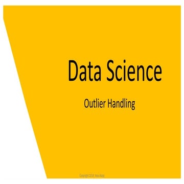 Data science - Handling Outliers | PPTX