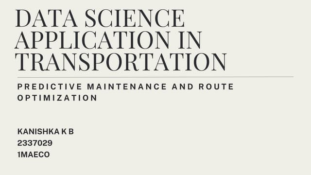Data Science Application In Transportationpdf 1640