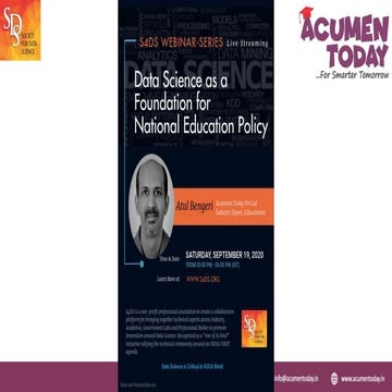Data science as the foundation for National Education Policy (NEP 2020 ...