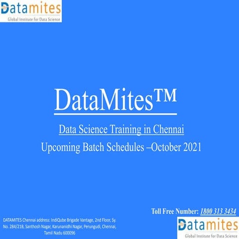 Data Science Course In Chennai October 2021 | PPTX