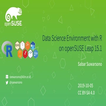 Data Science Environment with R on openSUSE Leap 15.1 | PDF | Databases | Computer Software and ...