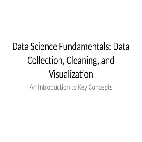 Data Science Fundamentals And Practicespptx Free Download 