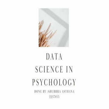 Data science in psychology | PPT