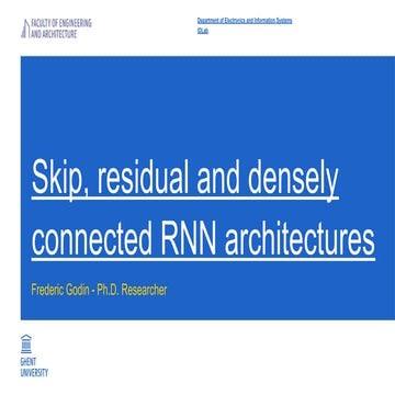 Skip, residual and densely connected RNN architectures | PDF