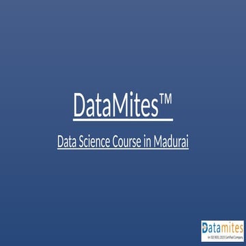 Data Science Offline Course in Madurai.. | PPTX
