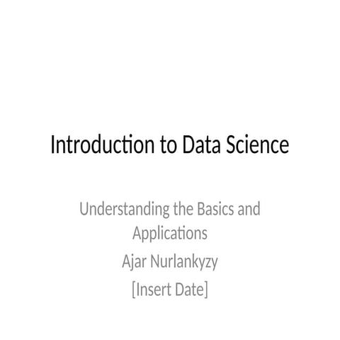 Introduction To Data Science For Match Teachers Ppt 