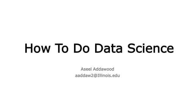 Data Science Workflow Ppt