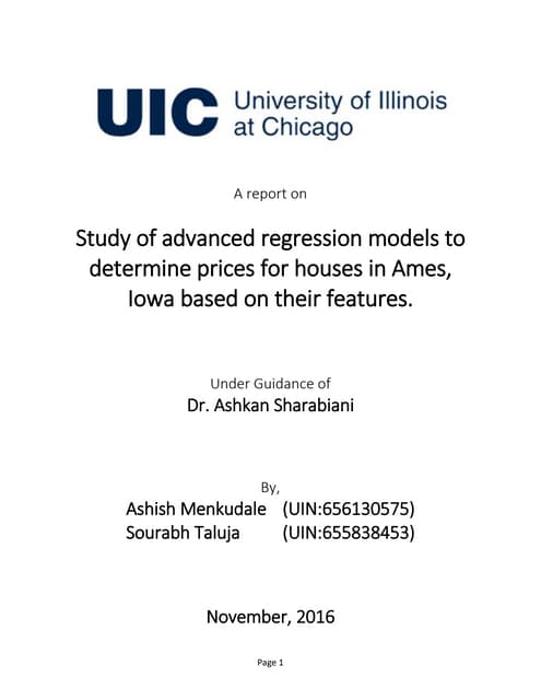 Predicting house price Predicting house price