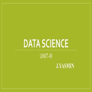 Data science unit3 | PPTX