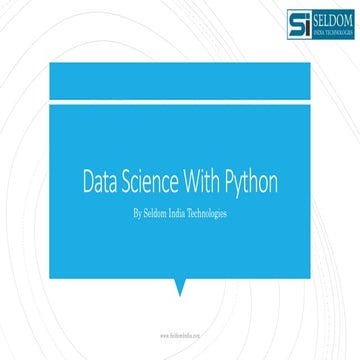 Data science with python | PPT