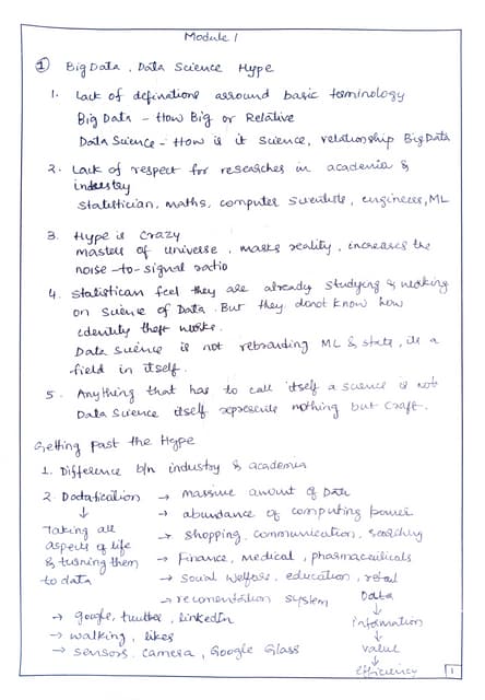 Data Science Module 1 Basics Of Data Science Pdf