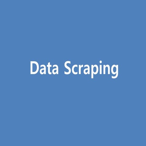 Data Scraping | PDF