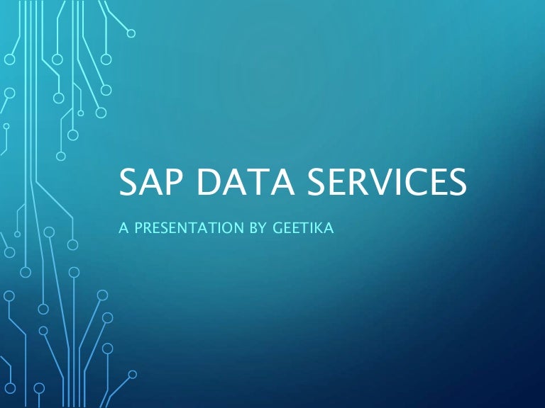 SAP Data Services