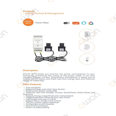 single phase system wifi power meter for OEM | PDF