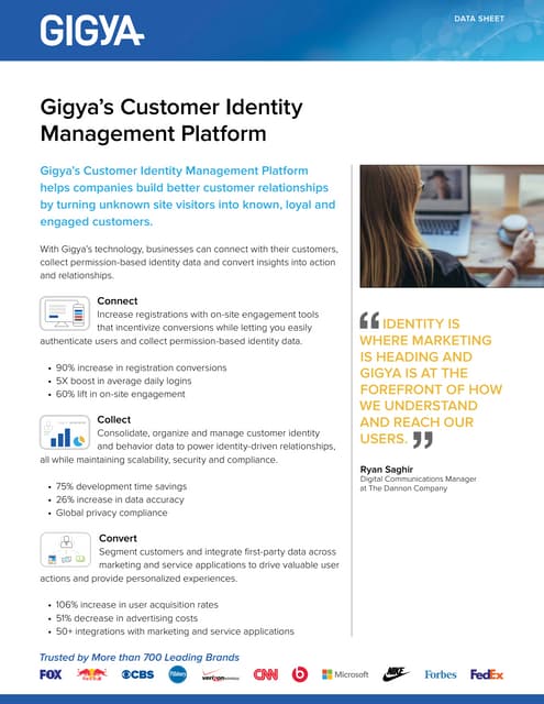 Data Sheet: Why Gigya's IDX Marketplace | PDF