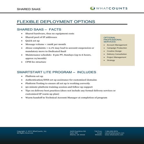 Flexible Deployment Options - Dedicated SaaS | PDF