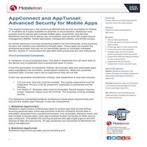 MobileIron "Touchless" Registration | PPTX